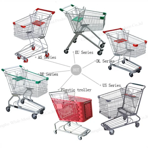 Commercial Shopping Basket Trolley with 2 Wheels - OEM/ODM Available