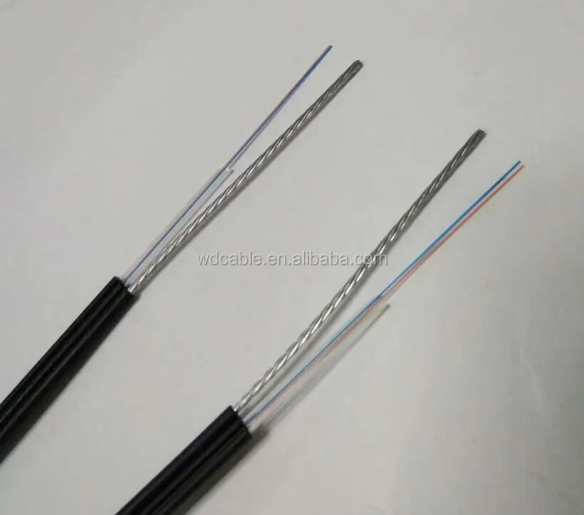 8 Figure Outdoor Aerial Drop Cable Fiber 2core Ftth - Buy 2 Core Ftth ...