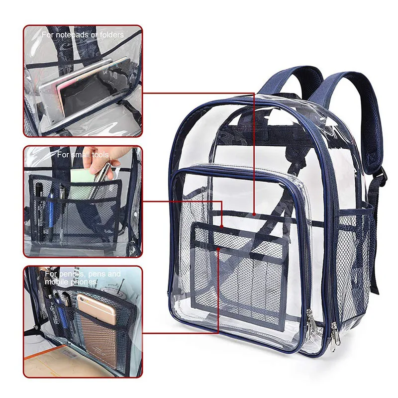 Custom Transparent Mini Plastic School Bag Small Pvc Clear Jelly ...