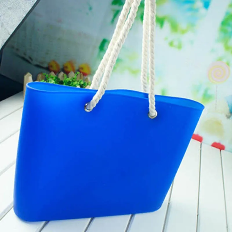 Handbag Women Silicon Beach Bag Candy Color Silicone Shoulder Bag - Buy ...