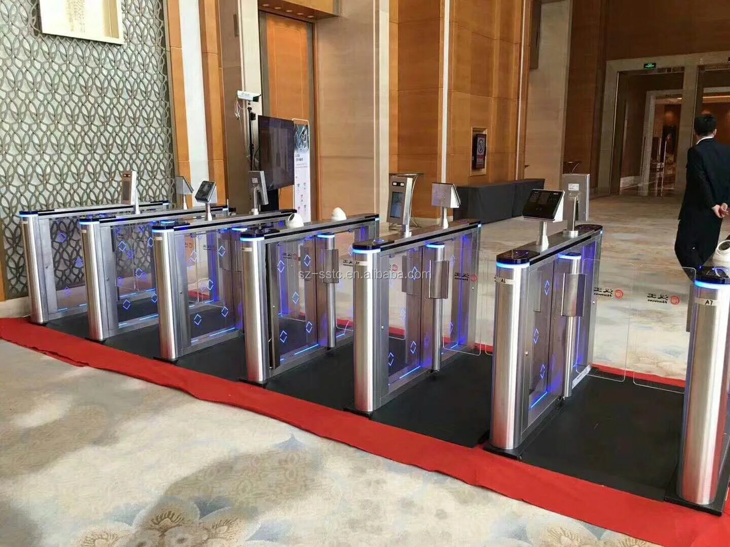 Swing Turnstile With Id Card Reader,Security Visitor Management System ...