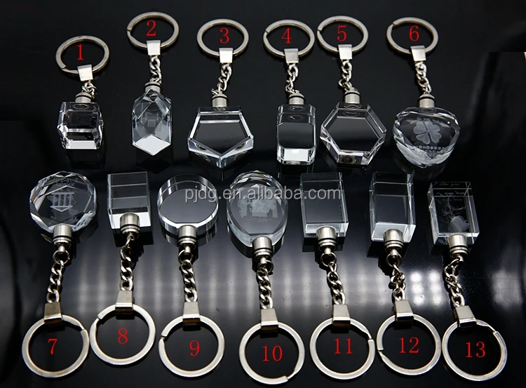 Custom Key Holder Key Chain Holder Led Crystal Keychain Led Light 3d ...
