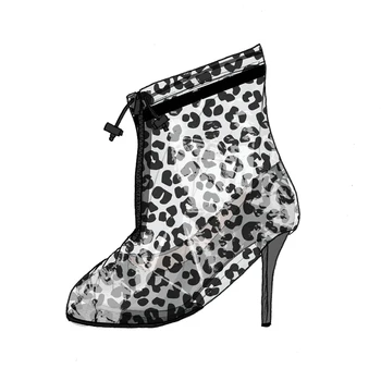 Waterproof Plastic High Heels Women Pvc Rain Boots - Buy High Heels ...