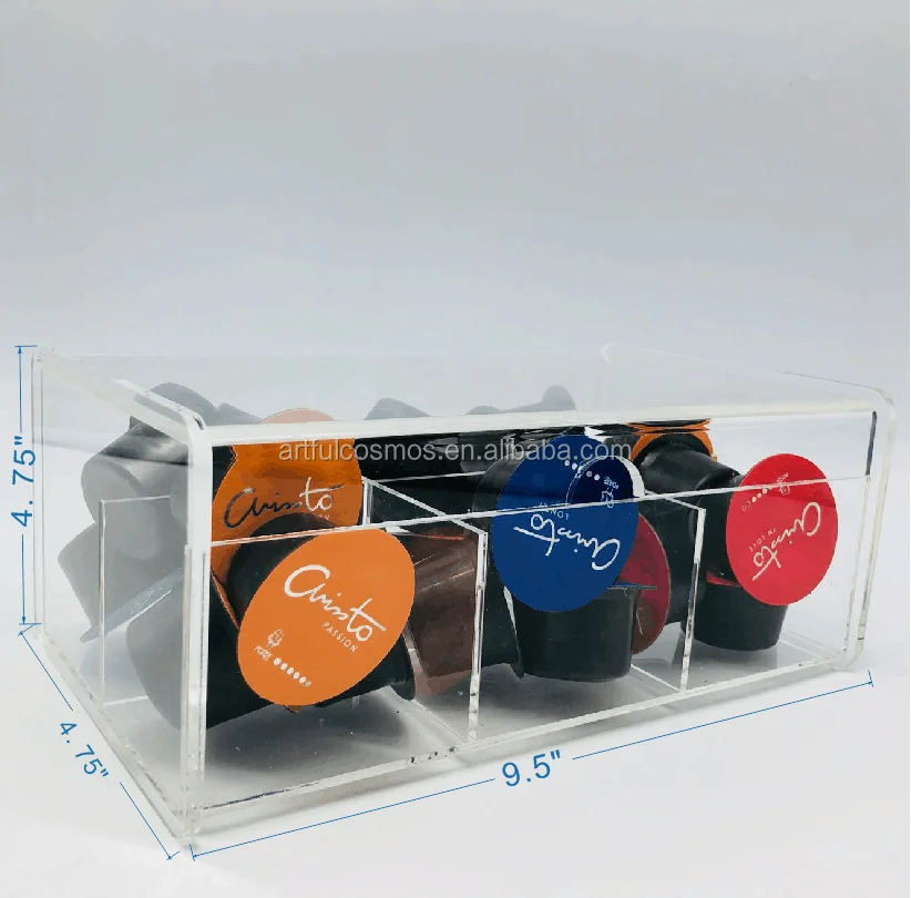 New Design Customized Clear Acrylic Coffee Capsule Holder Box For ...