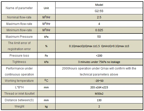 STEEL CASE DIAPHRAGM GAS METER SGM G2.5 - Reliable Gas Measurement