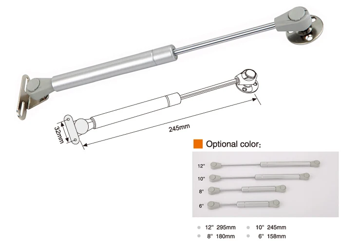 Metal Fitting Soft Close Up Piston Cabinet Door Gas Spring Hinge 100n ...