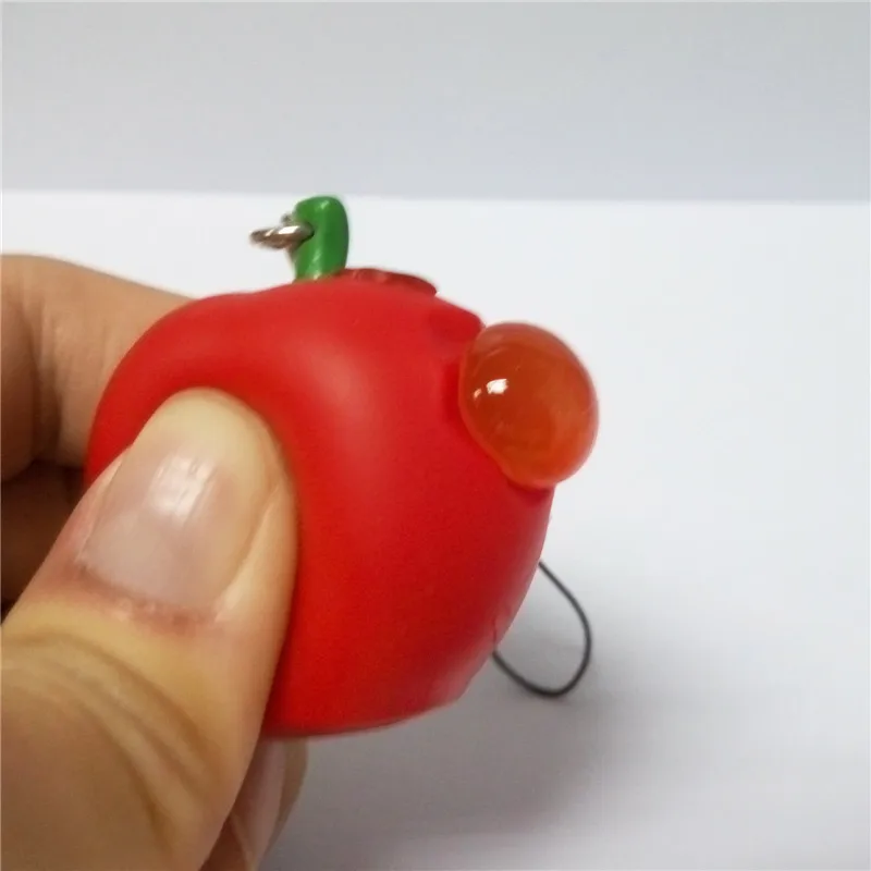 Custom Soft Fruit Pvc Keychains Cute 3d Apple Shaped Squishy Rubber ...
