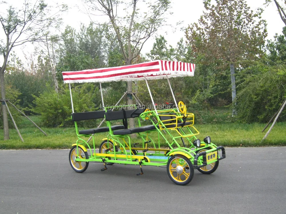 Neue Stil 4 Sitzer Vierrädrige Surrey Fahrrad Tandem Fahrrad Vier Räder ...