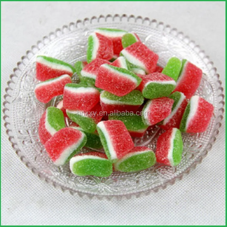 Sweets Watermelon Slices Shaped Soft Gummy Jelly Candy Coated With ...