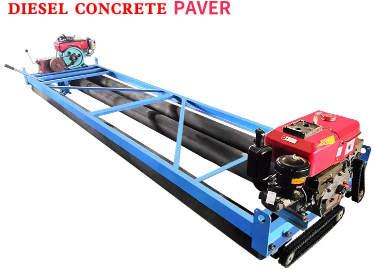 High Efficiency Concrete Road Paving Machine - Triple Roller with Vibrators