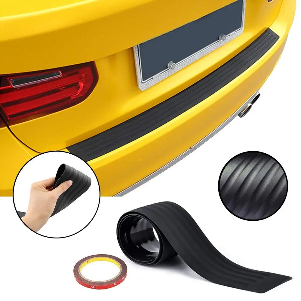Rear Bumper Protector Guard Universal Black Rubber Scratch-resistant ...