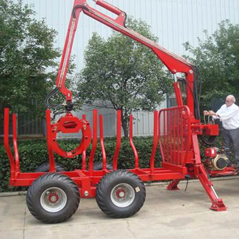 Forest Equipment Tractor Farm Trailer PTO Hydraulic Timber Loading ...