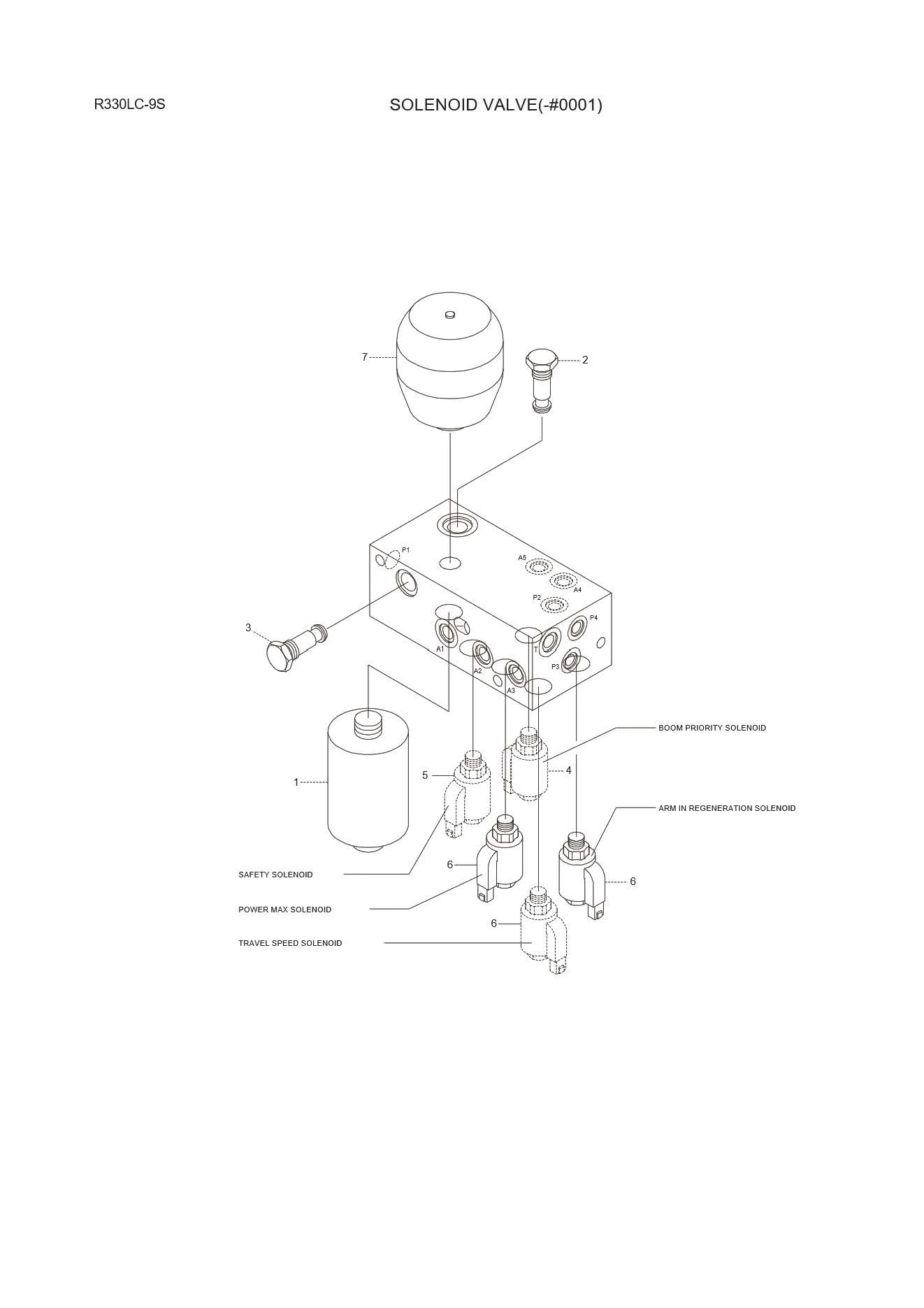 SOLENOID VALVE COIL ZGAW-00008 for EXCAVATORS R140W9-R210W-9