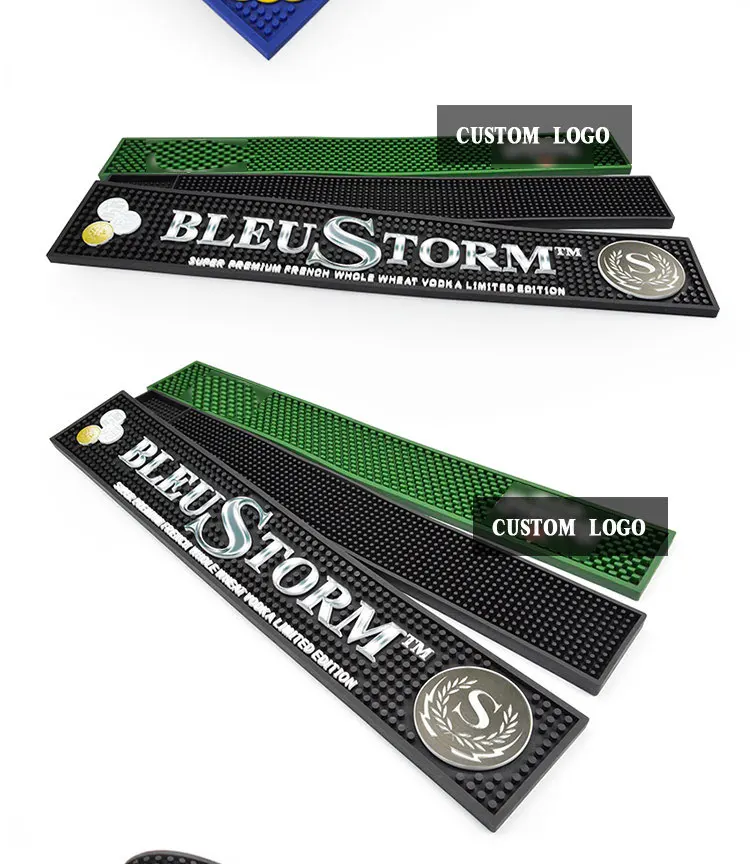 Personalized Custom Branded Rubber Beer Bar Spill Mat With Logos Pvc ...