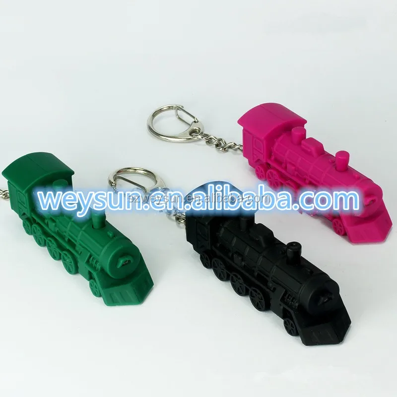 Vintage Locomotive Flashlight Keychain Led Train Keyrings With Sound ...