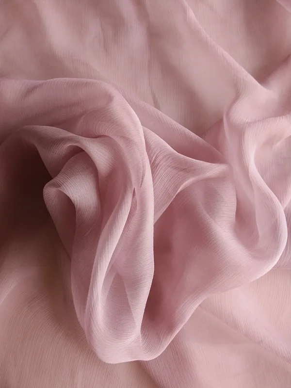 Crinkle Georgette Pure Silk Crinkle Chiffon Fabric for Lady Dresses ...