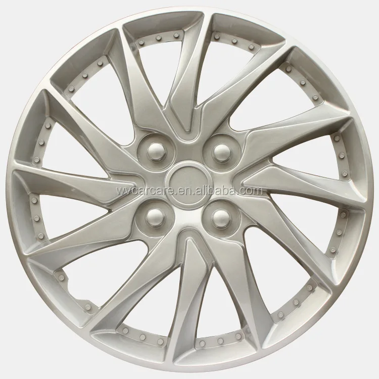 17 Inch Custom Cool Chrome Hubcaps / 14 Black Rim Center Hub Cap Covers ...