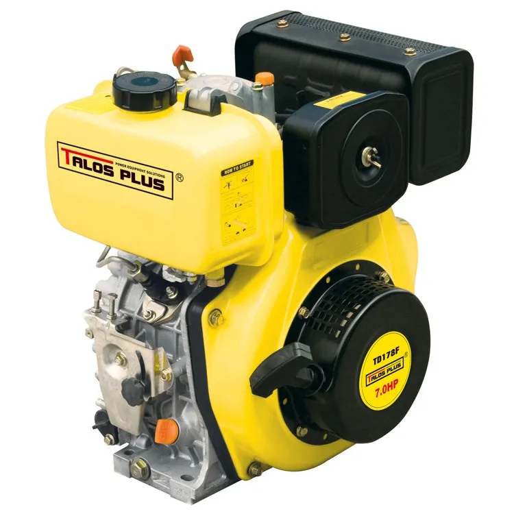 7 HP Horizontal Shaft Air-cooled Single Cylinder Diesel Engine TD178F ...