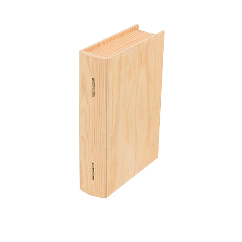 Unfinished Pine Wood Book Shaped Wooden Box With Hinges - Buy ...