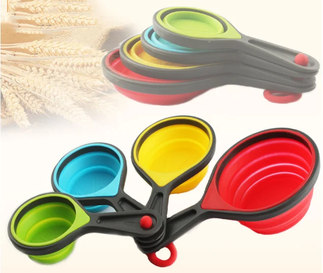 4pcs Collapsible Baby Folding Silicone Measuring Spoon - Buy Silicone ...