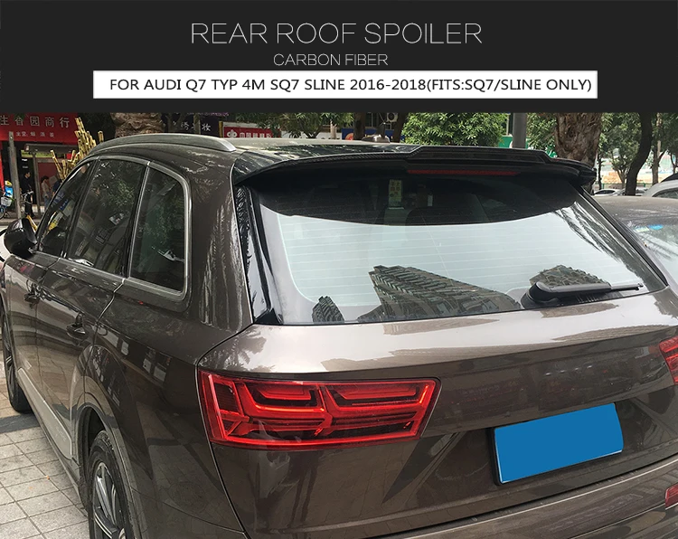 Carbon Fiber Roof Wing Spoiler for Audi Q7 2016-2018