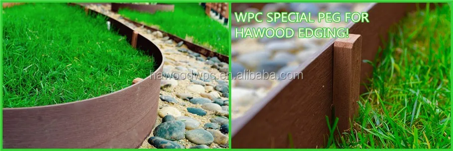 75mm Width Wpc Wood Plastic Composite Easily Assembled Garden Rolled ...