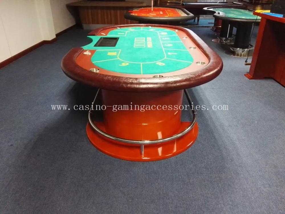 Luxury Texas Hold'em Poker Table with Fire Resistant Cloth