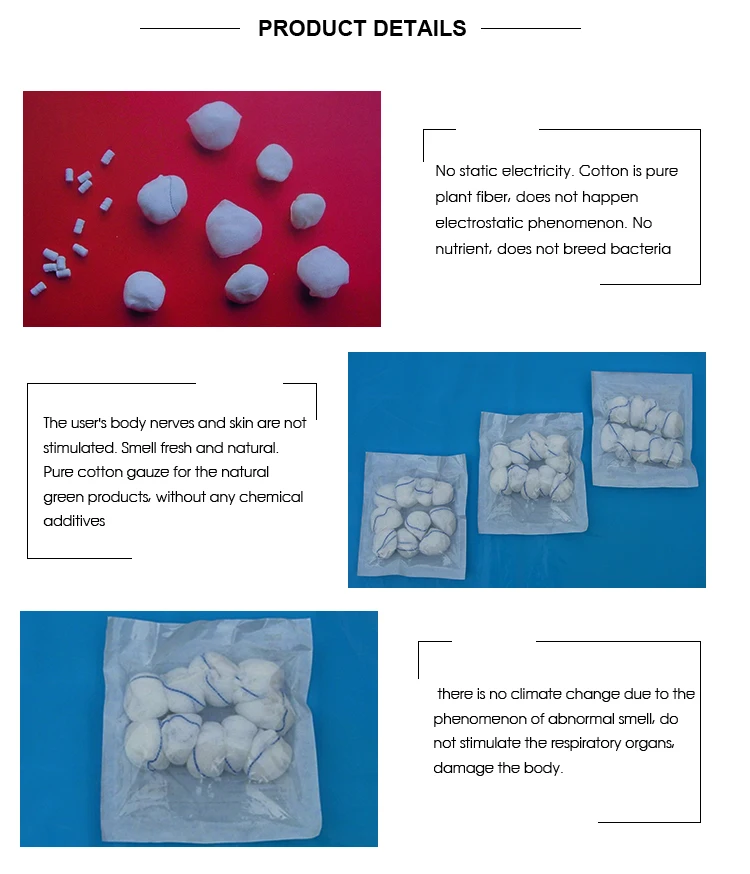 Top Grade Factory Price Round Gauze Swab 100% Cotton Ball - Buy Gauze ...