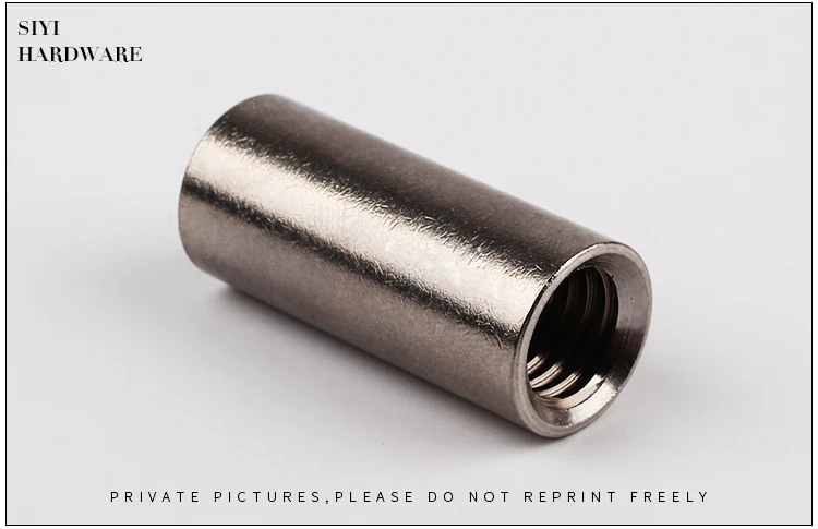 Wholesale Thread Round Coupling Nut Stainless Steel Cylindrical Long ...