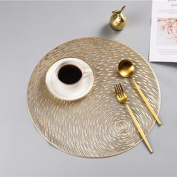 Hot Sales Restaurant Placemat Hotel Round Placemat - Buy Round Gold ...