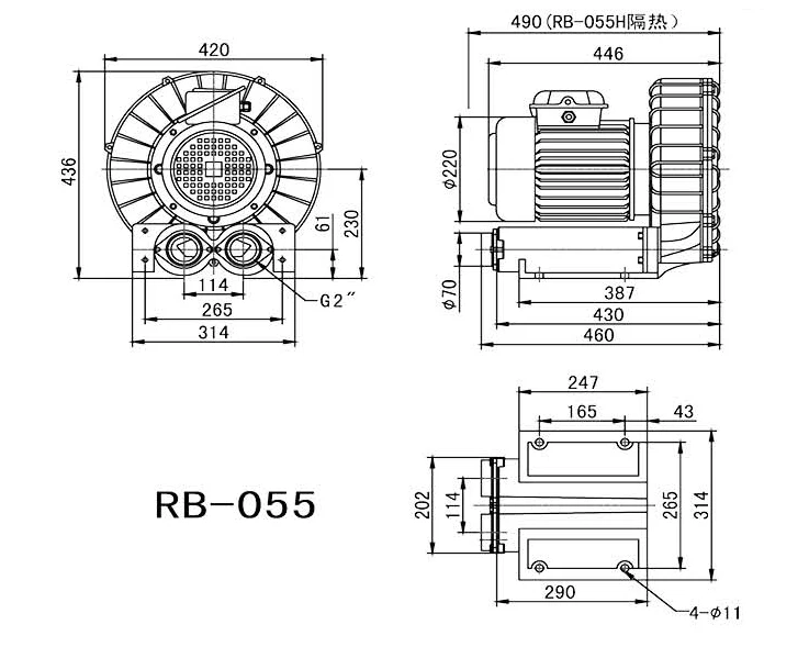 Multi Application Ring Blower Specifications Electric High Pressure ...