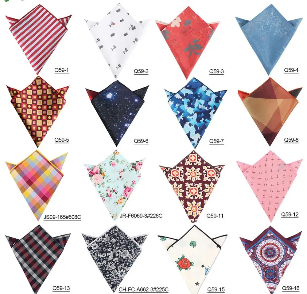 Custom Printing Black And White Pattern Men's Cotton Handkerchief ...