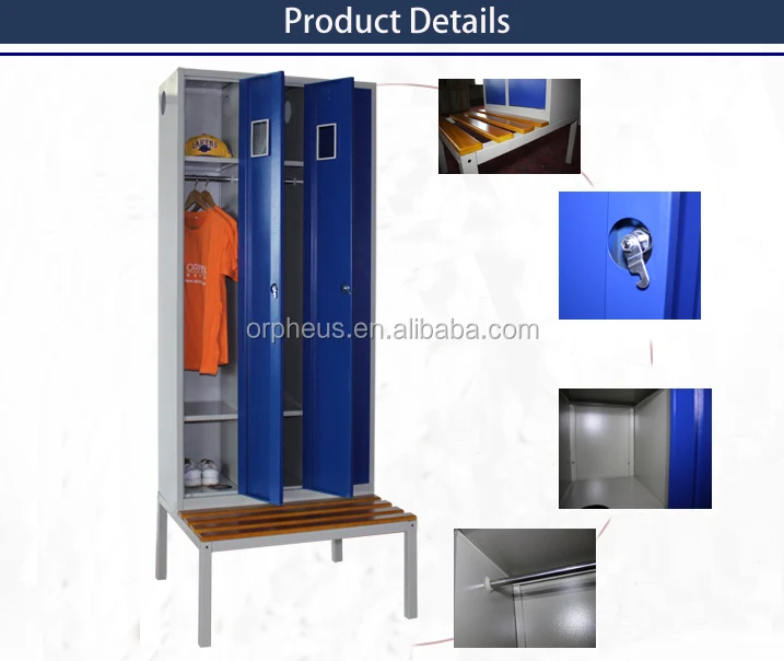 Heavy Duty 3 Door Lockers with Ventilation & Bench Seat