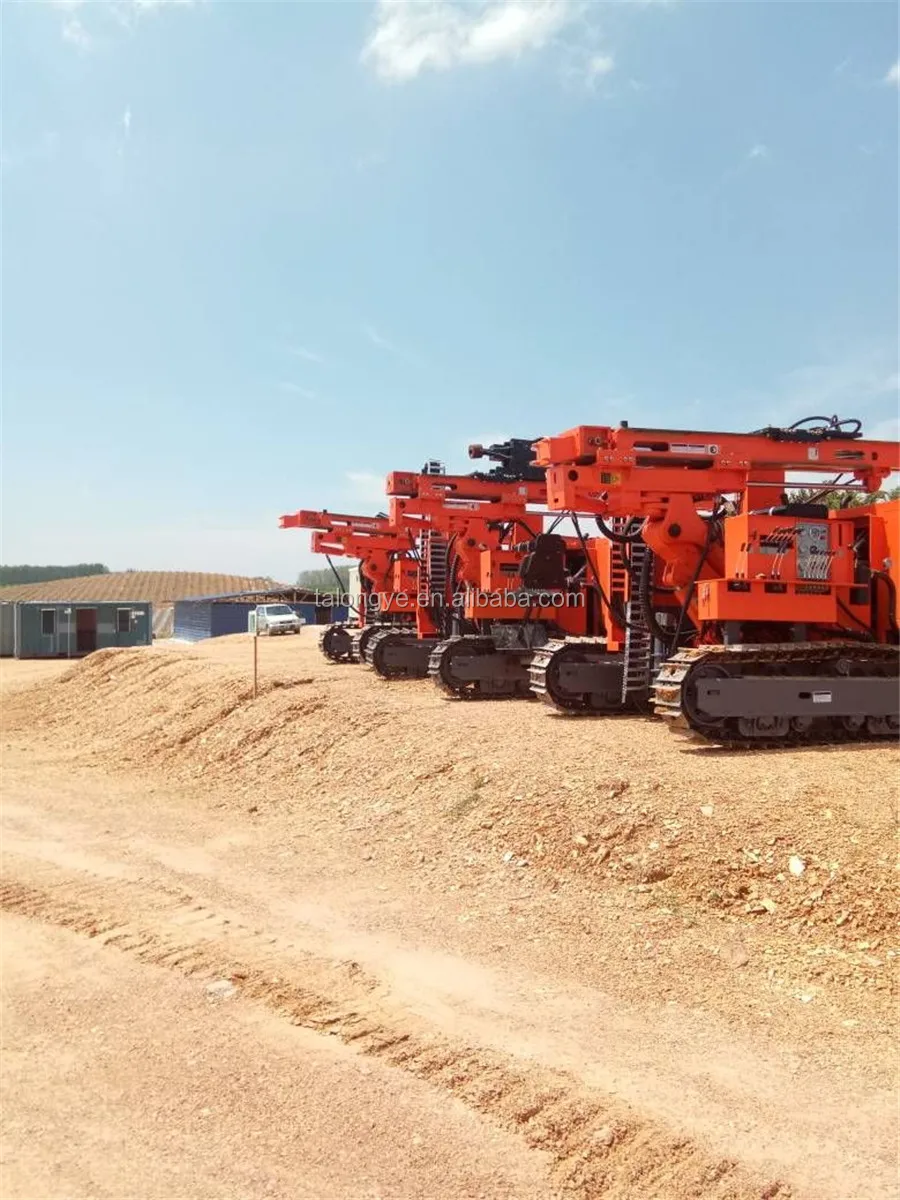 Large Slope Solar Dth Hammer Pile Driver Crash Barrier Post Installed ...