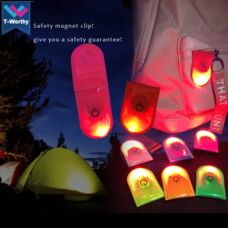 Led Safety Light Reflective Magnet Clip On Strobe Run Walking Bike ...