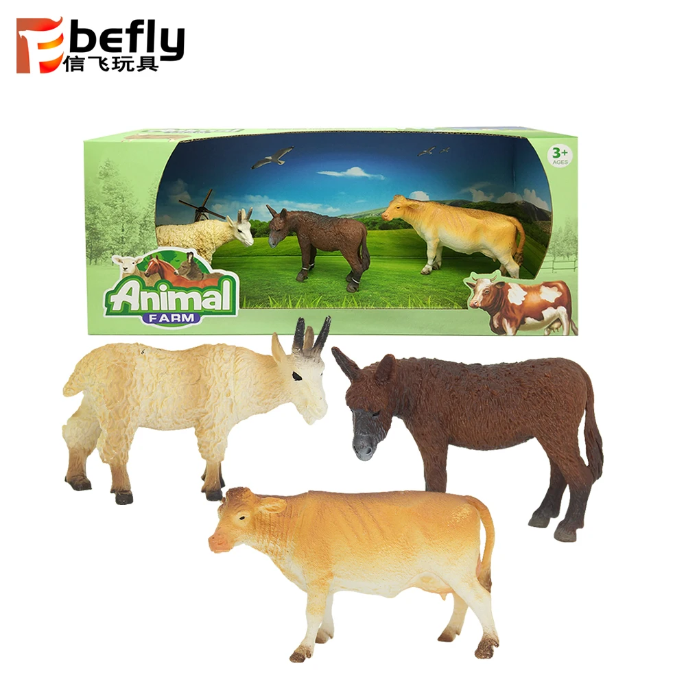Bulk Kids Plastic Animal Figures Farm Play Set Toy - Horse, Cow, Sheep ...