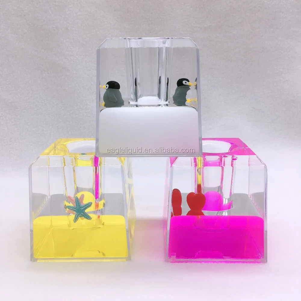 Customized 3d Floater Aqua Liquid Pen Holder Square - Buy Liquid Pen ...