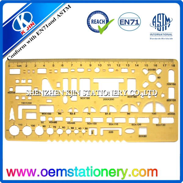 Custom Multifunctional Template Ruler Drawing Circle Geometry ...