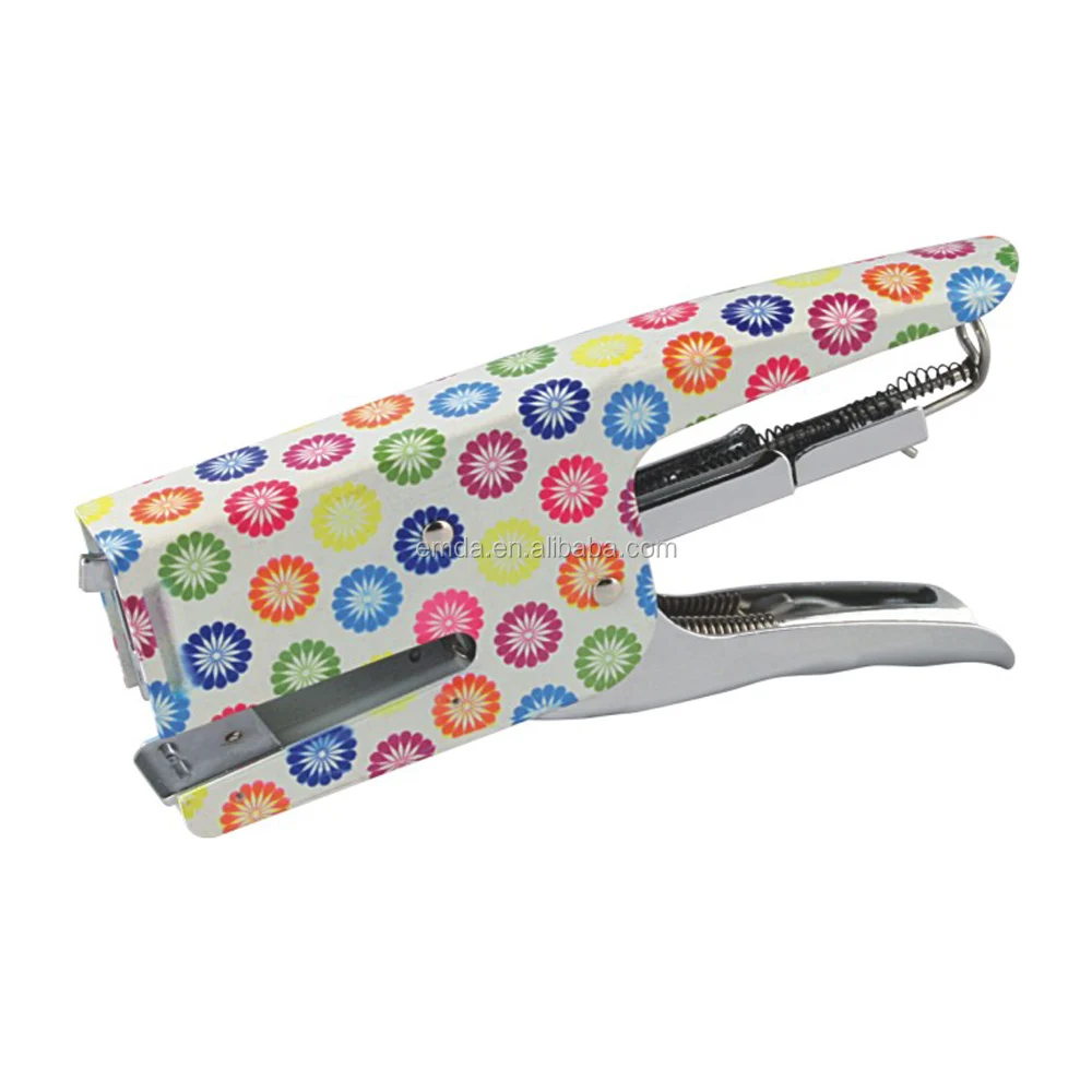 Low Price All Metal 20 Sheets Paper Plier Flower Printed Stapler - Buy ...