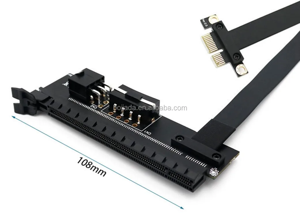 PCI-E 3.0 16X Slot to 1X Riser Card Extension Cable With Molex 4PIN and ...