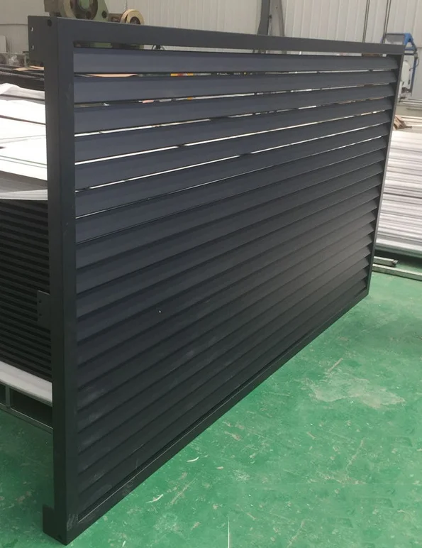 Modern Yard Aluminum Vertical Louver Style Ventilated Privacy Fence ...