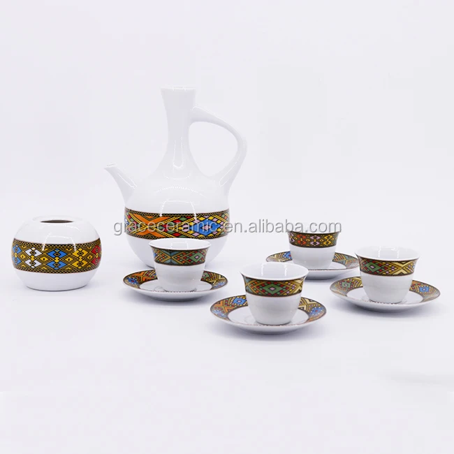 Shop Our Hot Selling 17pcs Ethiopian Fine Porcelain Saba Tea Set