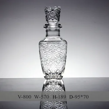 800ml Fancy Glass Liquor Alcohol Wine Bottle With Glass Stoppers - Buy ...