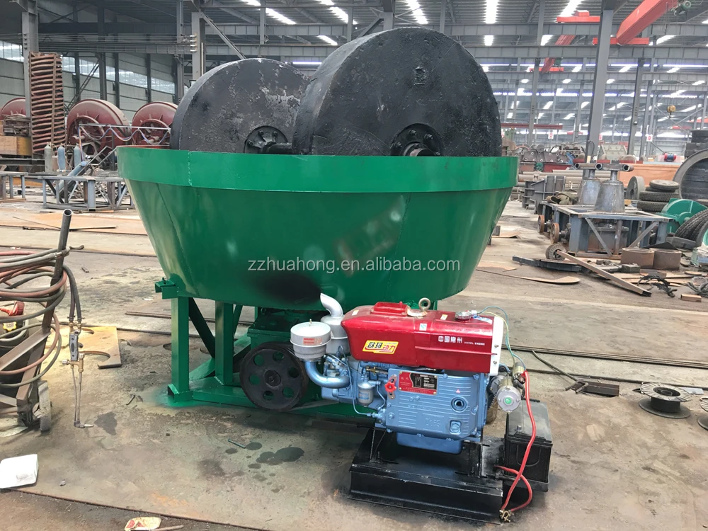 2020 New Improved Diesel Engine Wet Pan Mill For Gold,Diesel Motor Gold ...