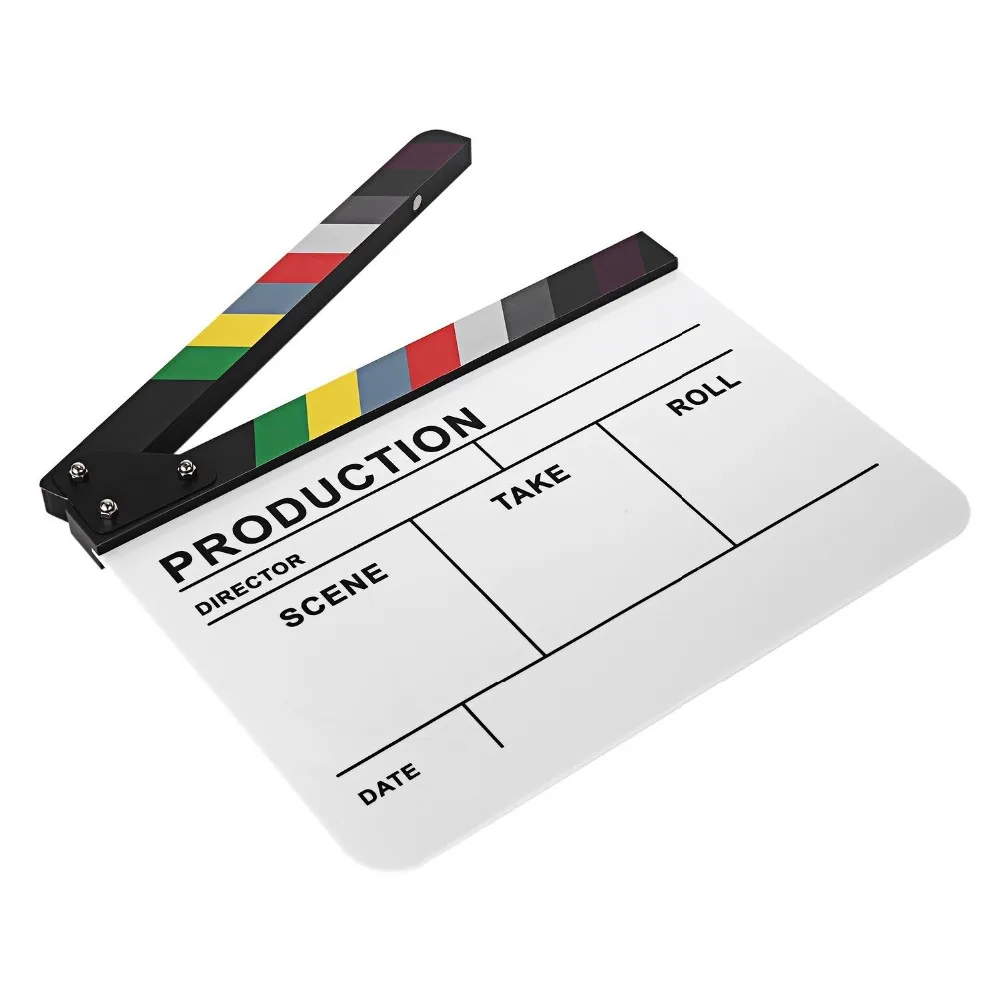 Acrylic Film Cut Action Scene Slate Clapper Board