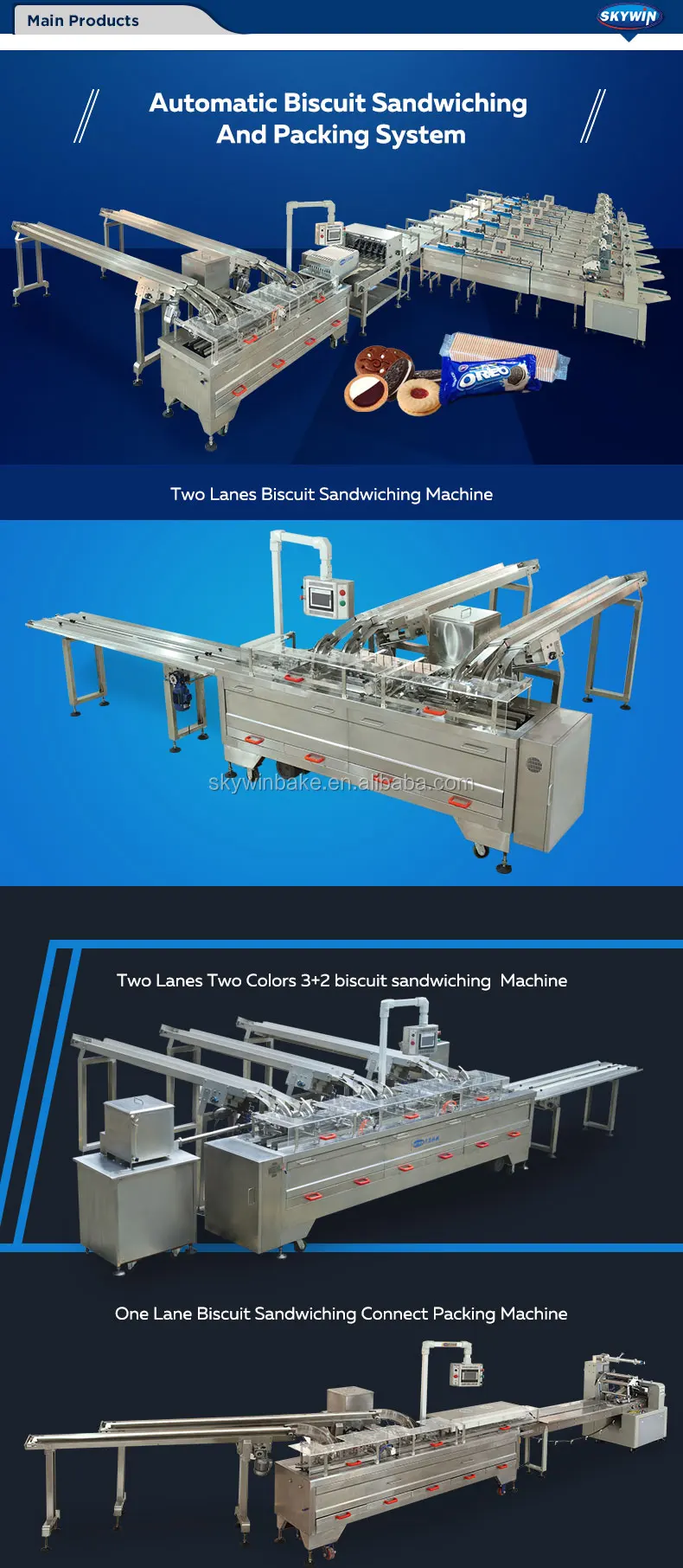 Automatic Fruit Cream Biscuit Sandwich Machine Flow Packing Machine ...