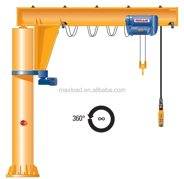 360 Degrees Rotating Cantilever Crane 5ton - Buy Cantilever Crane,360 ...