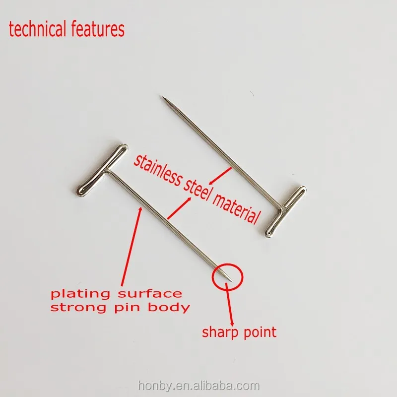 Superior Quality 5 Sizes Stainless Steel Straight T Shape Head Pin For ...