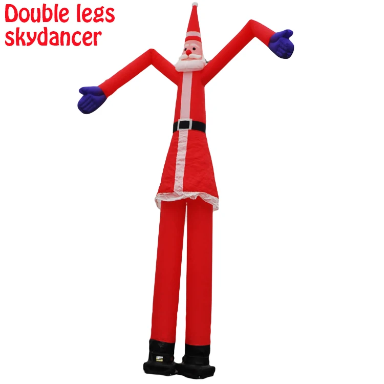 Custom Single Leg Inflatable Santa Claus Sky Dancer Blower/dancing Man ...