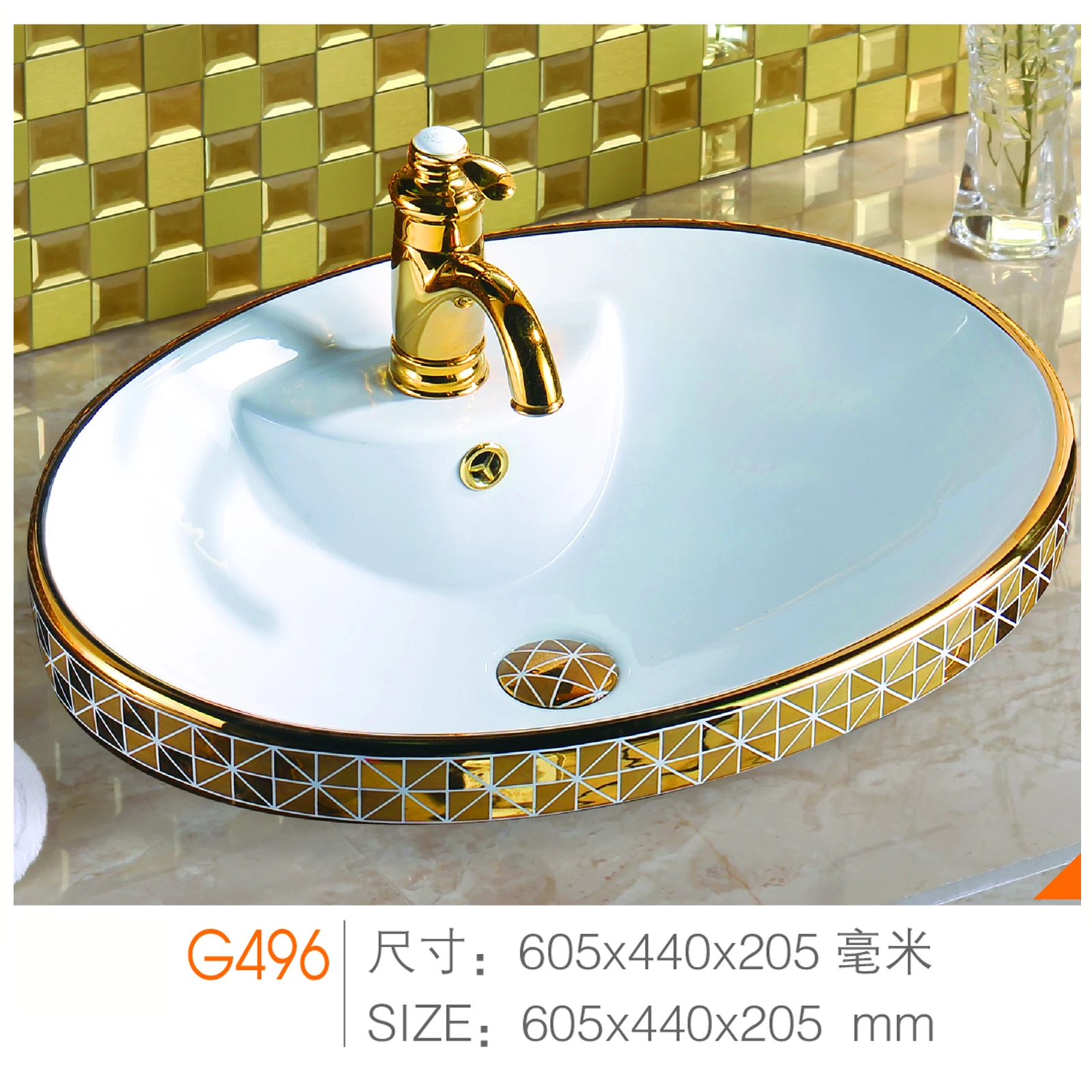 Cheap Shell Shaped Gold Plated Counter Above Wash Basin Sink - Buy ...